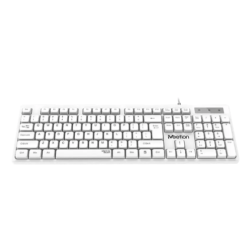 Meetion MT-K300 USB Ultrathin Keyboard with English Keyboard Layout (White)